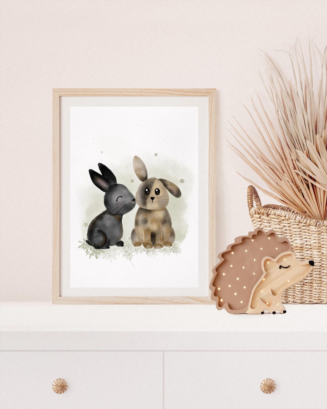 Poster Rabbit A4 Children's Poster Poster Children's Room Baby Gift ...