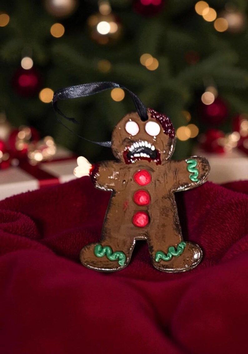 Zombie Gingerbread Man Christmas Ornament - Etsy