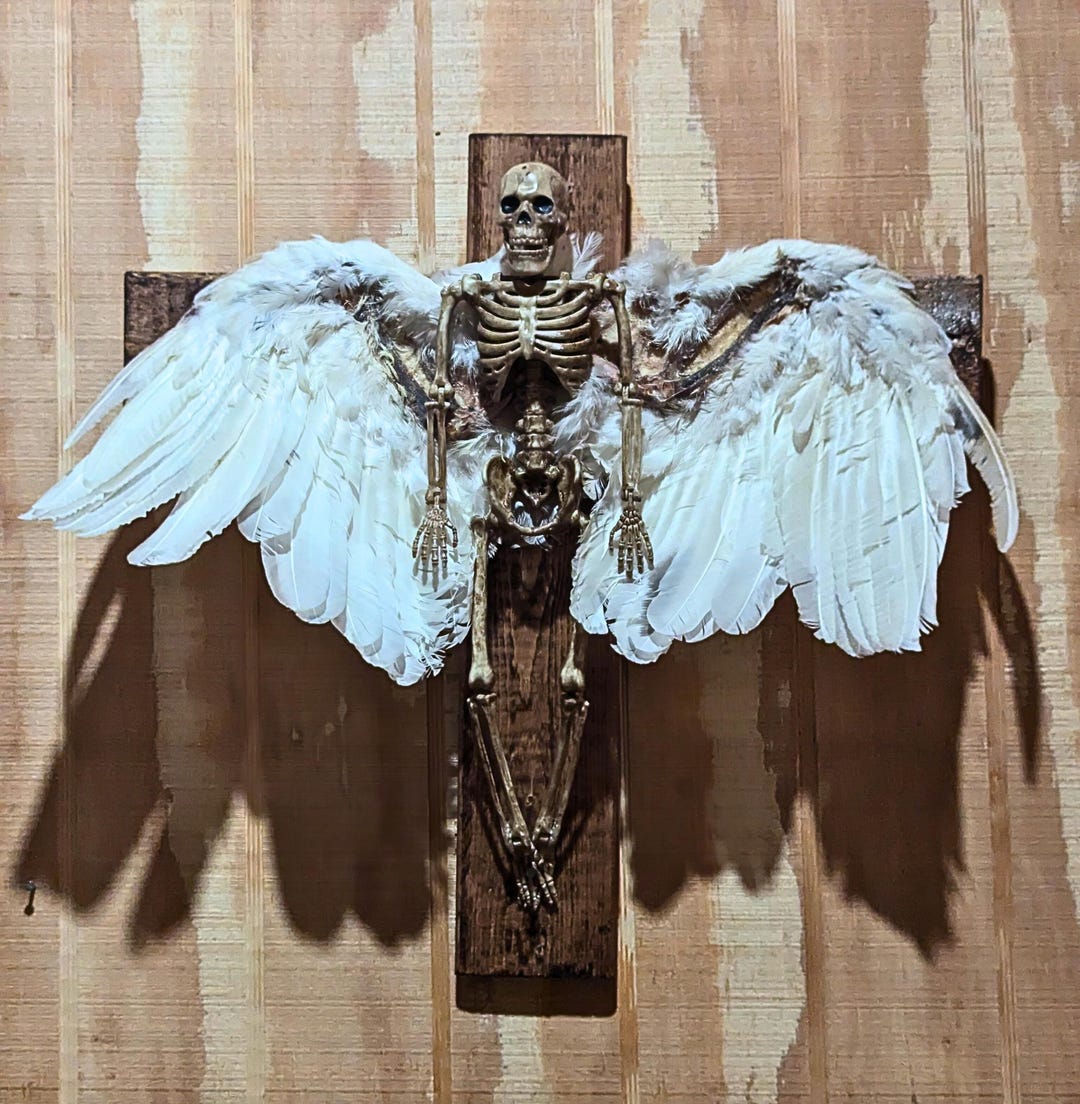 Winged Skeleton - Etsy