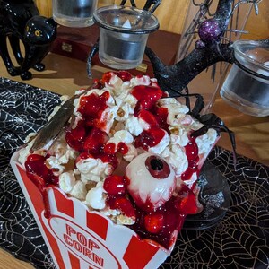 Handmade Spooky Popcorn Decor: Horror Movie Night Prop - Etsy