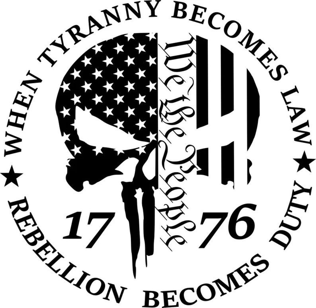 We the People Sticker Decals 1776 Distressed American USA Flag Skull ...