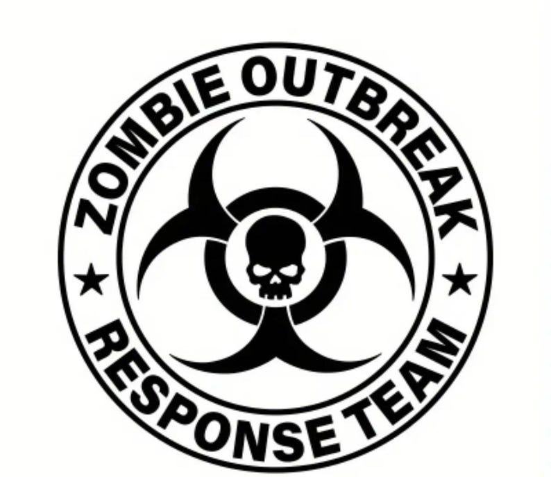 Zombie Outbreak Response Team Decal - Waterproof Durable Vinyl Sticker ...