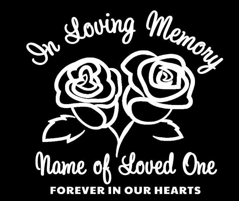 Custom in Loving Memory Decal High Quality Vinyl With 6-year Outdoor ...