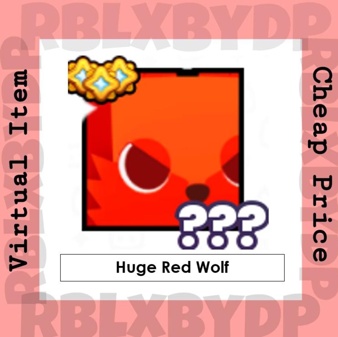 Ps99 / Pet Simulator 99 - Huge Red Wolf - Etsy