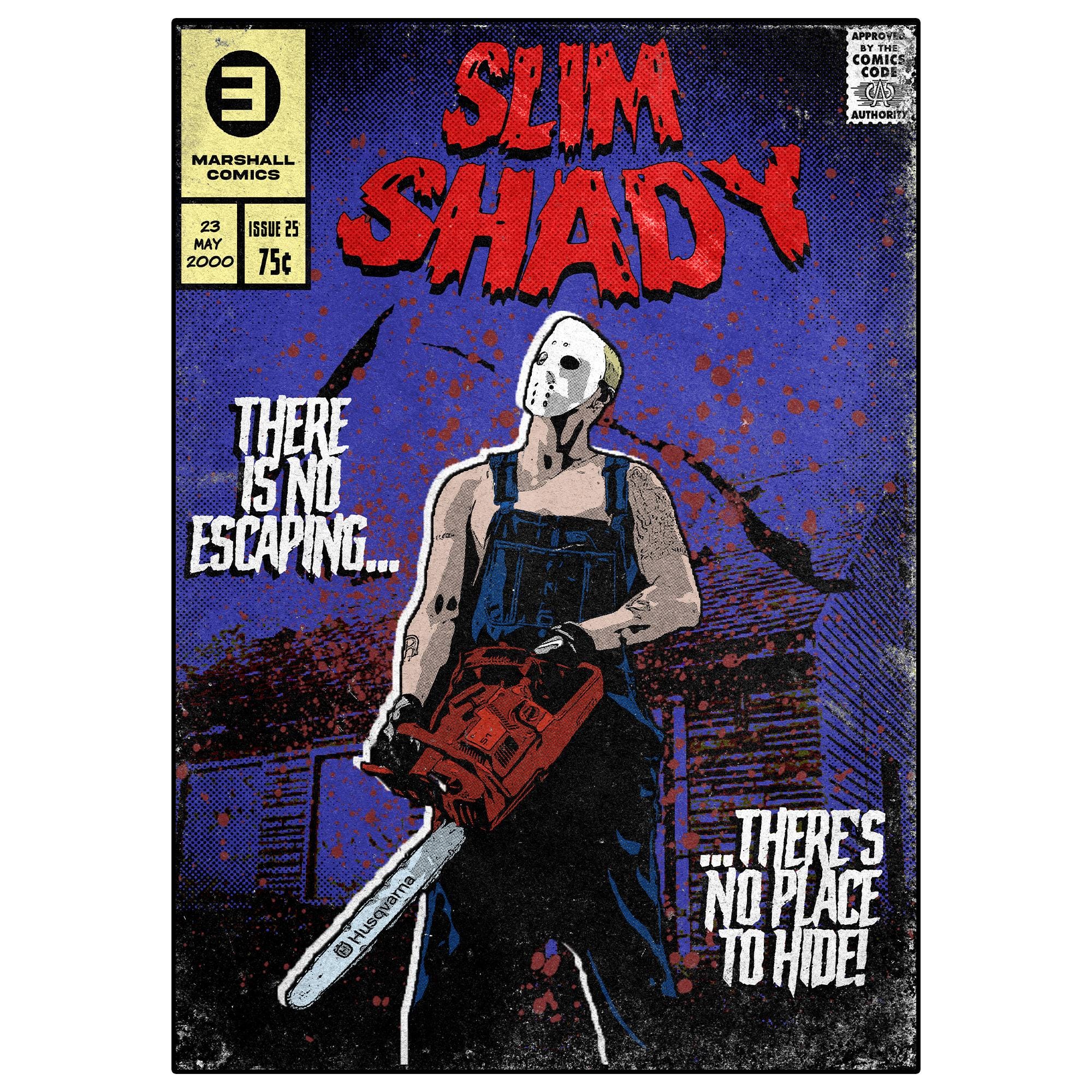 Eminem/slim Shady Comic Book Poster - Etsy
