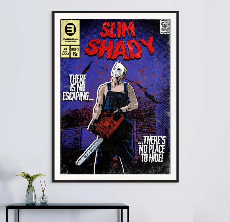 Eminem/slim Shady Comic Book Poster - Etsy