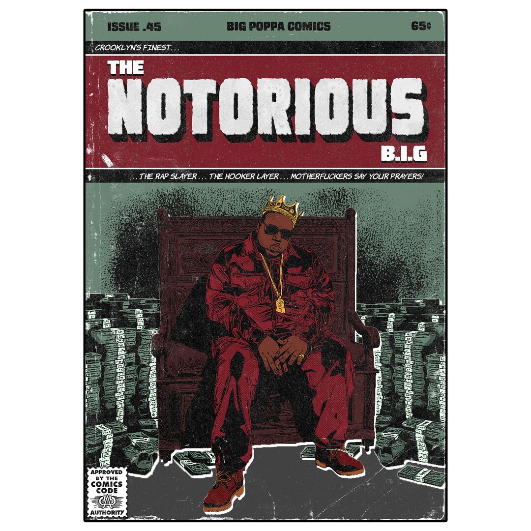 Notorious B.I.G Comic Book Poster - Etsy