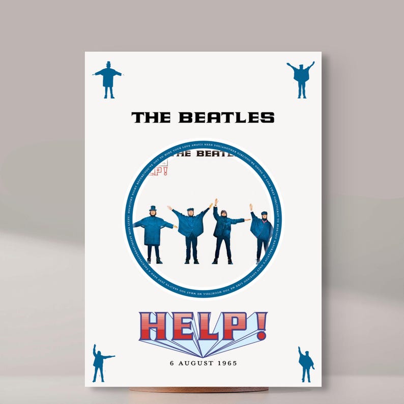 The Beatles Help Poster - Etsy