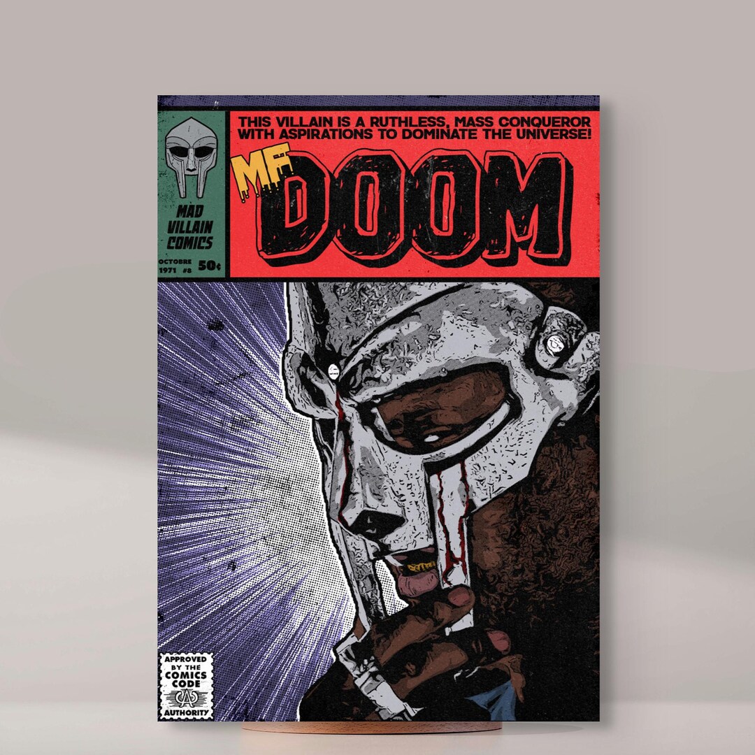 MF DOOM Comic Book Style Poster - Etsy