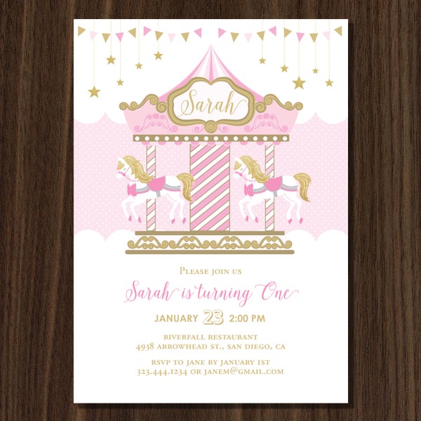 Carousel Invitation - Etsy
