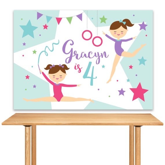 DIGITAL FILE Gymnastics Backdrop, Gymnastics Banner, Gymnastics ...