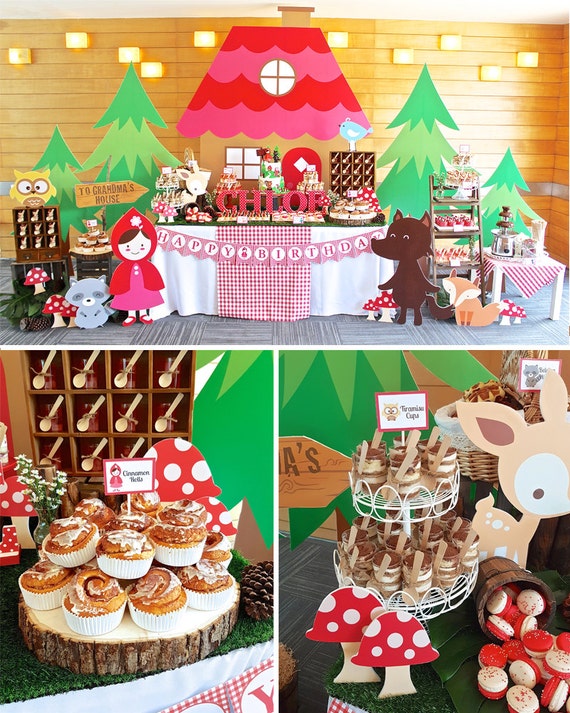 DIGITAL FILES Little Red Riding Hood Party Decorations, Little Red ...