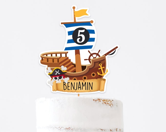 Pirate Cake Topper Pirate Party Cake Topper Pirate Birthday Party ...