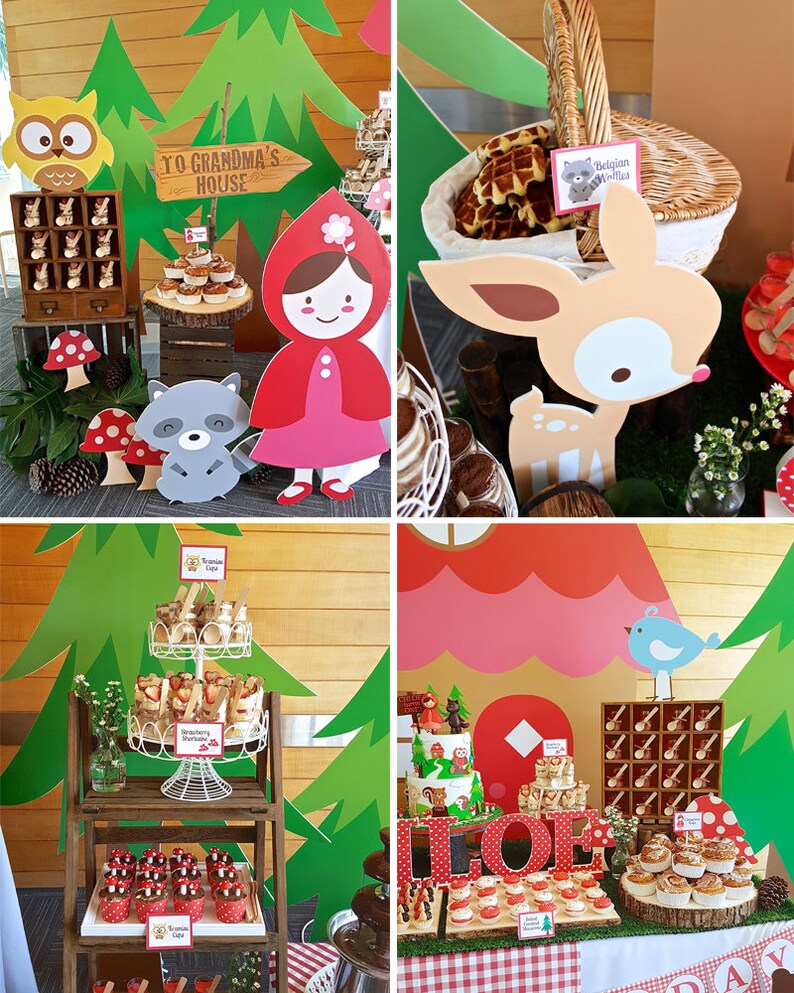DIGITAL FILES Little Red Riding Hood Party Decorations Little - Etsy