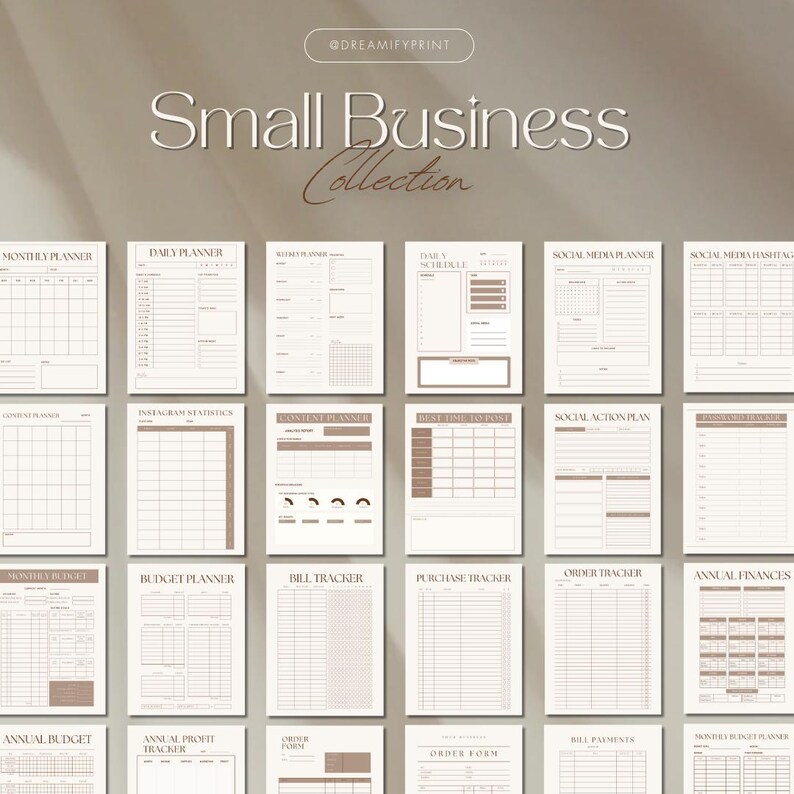 Printable Business Planner Bundle Editable, Small Business Planner ...