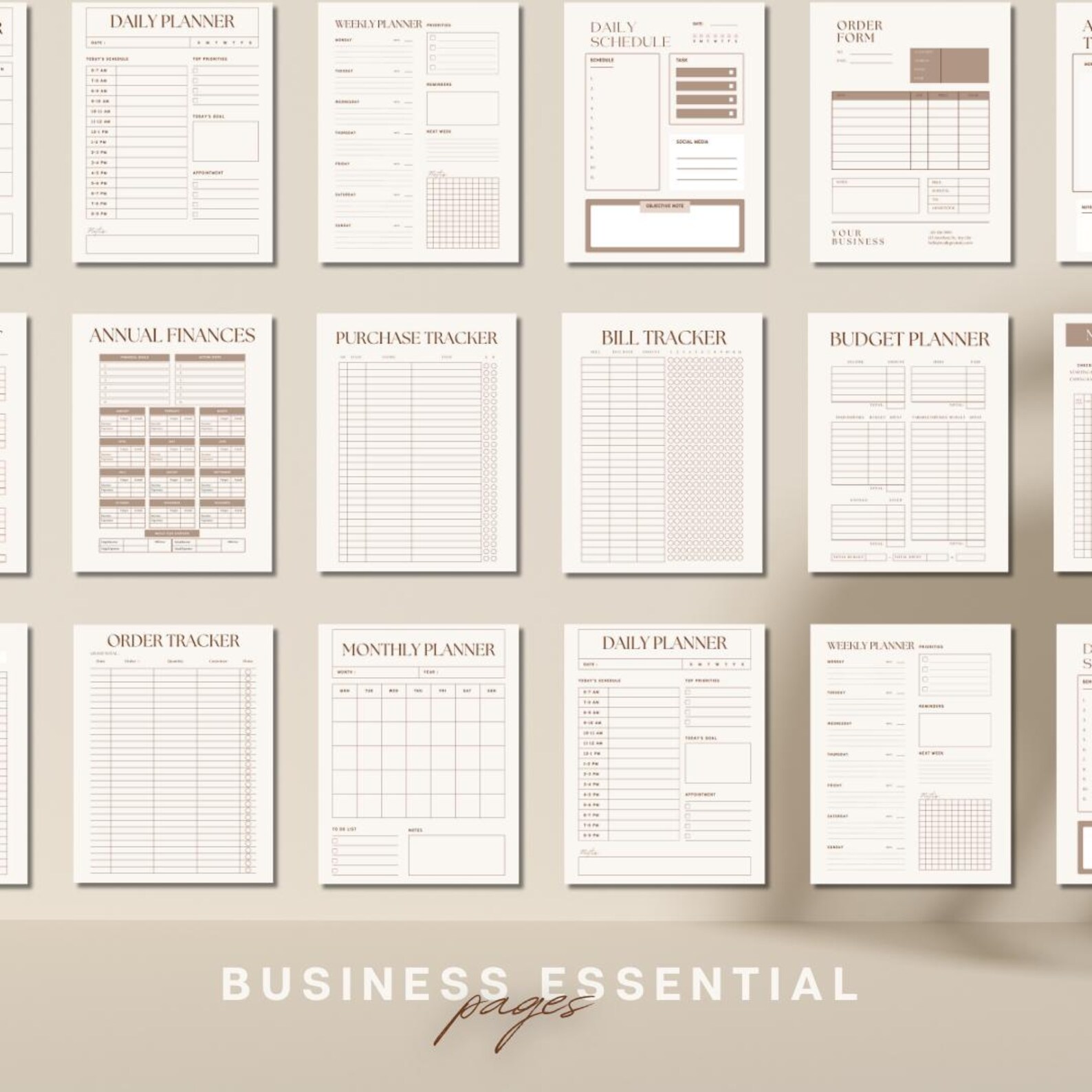 Printable Business Planner Bundle Editable, Small Business Planner ...