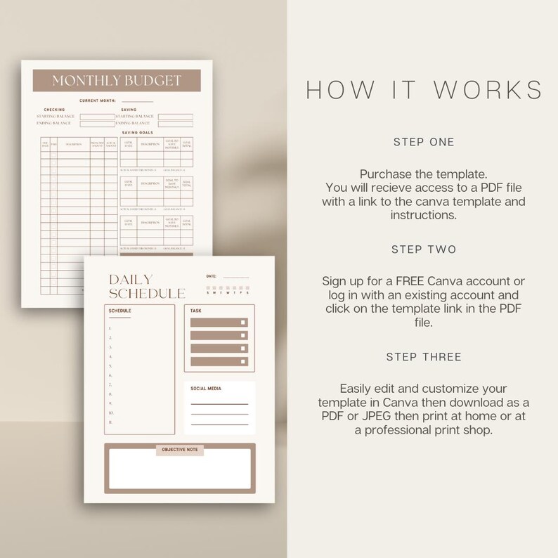 Printable Business Planner Bundle Editable, Small Business Planner ...