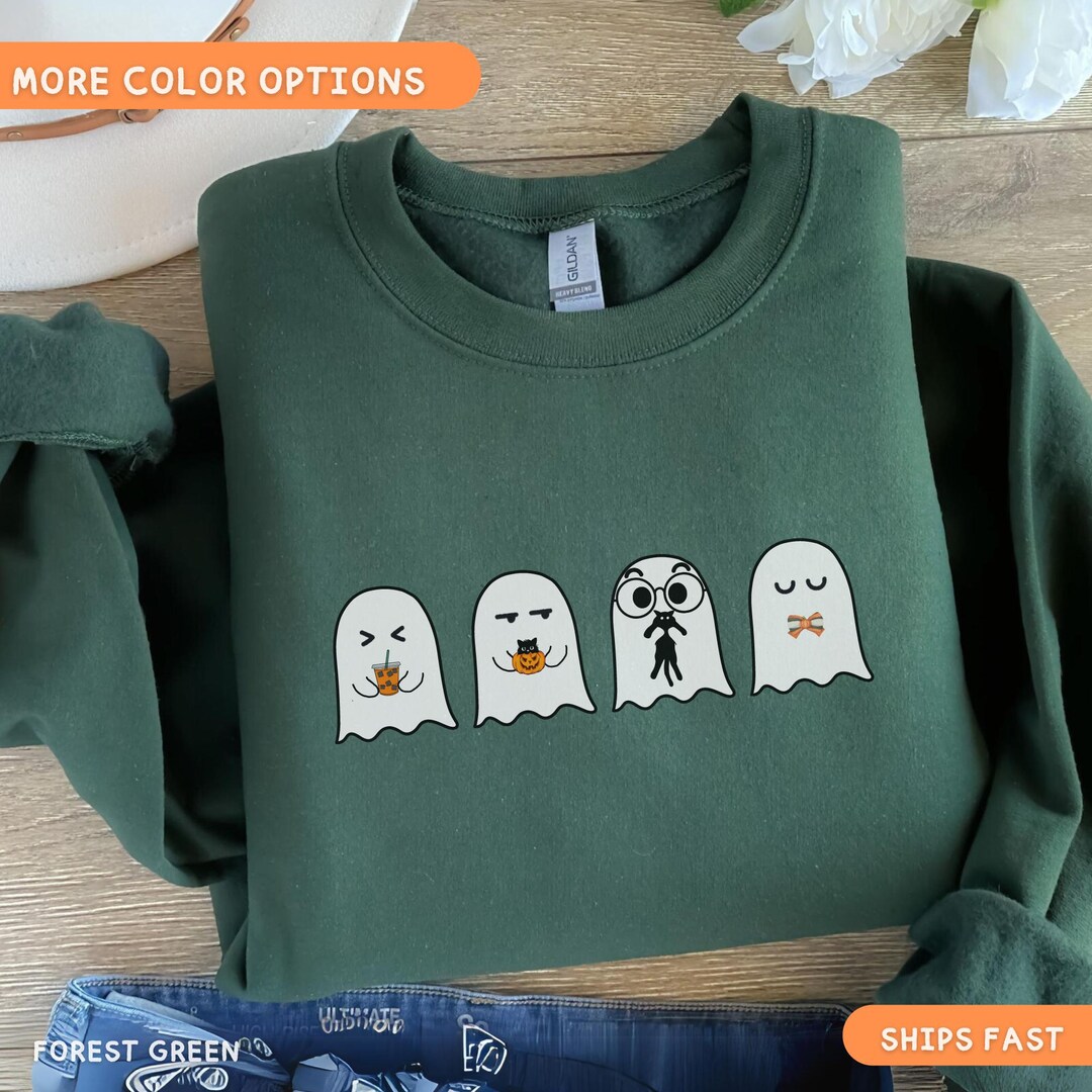 Ghost Sweatshirt, Halloween Sweatshirt, Halloween Ghost Sweatshirt ...