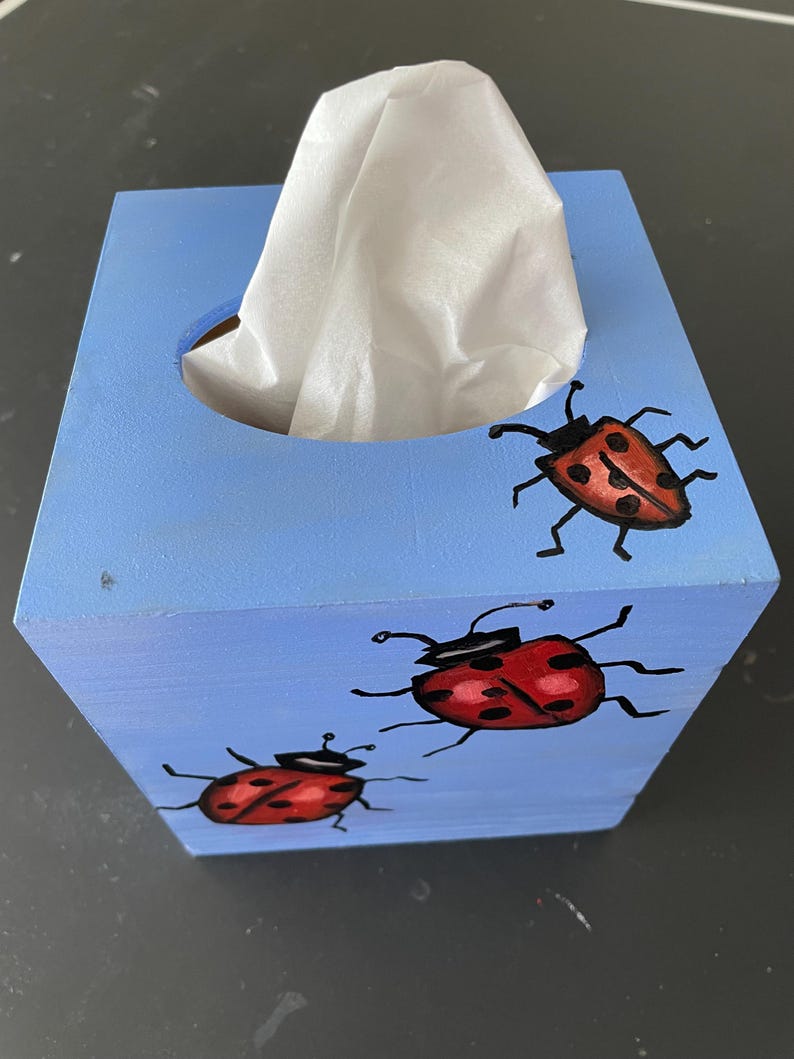 Hand Painted Tissue Box Cover Cute Lady Bugs - Etsy