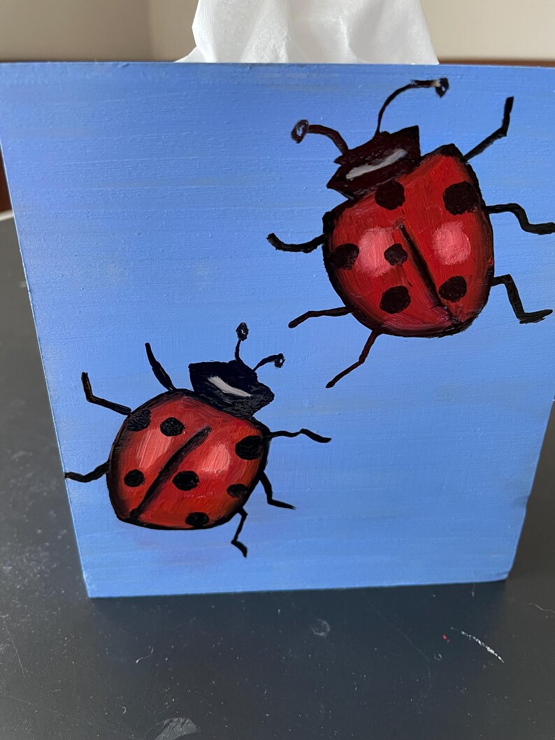 Hand Painted Tissue Box Cover Cute Lady Bugs - Etsy