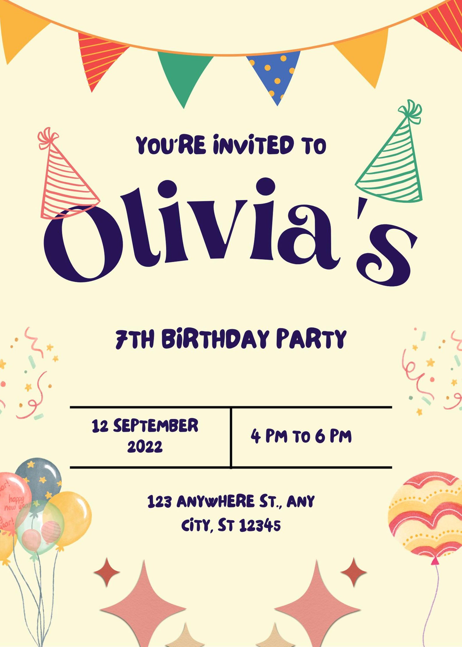 Birthday Invitation, Party Invitation, Event Invitation, Flyer, Party ...