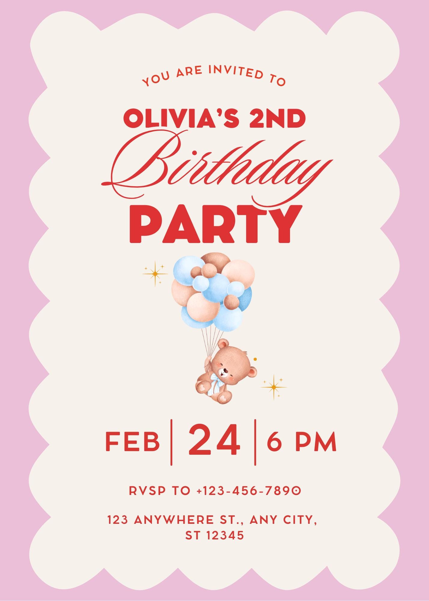 Birthday Invitation, Party Invitation, Event Invitation, Flyer, Party ...