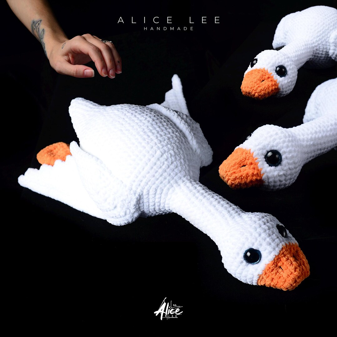 Goose Plushie Sleeping Toy. Crochet Cuddle Toy. Toddler Toy. Snuggle ...