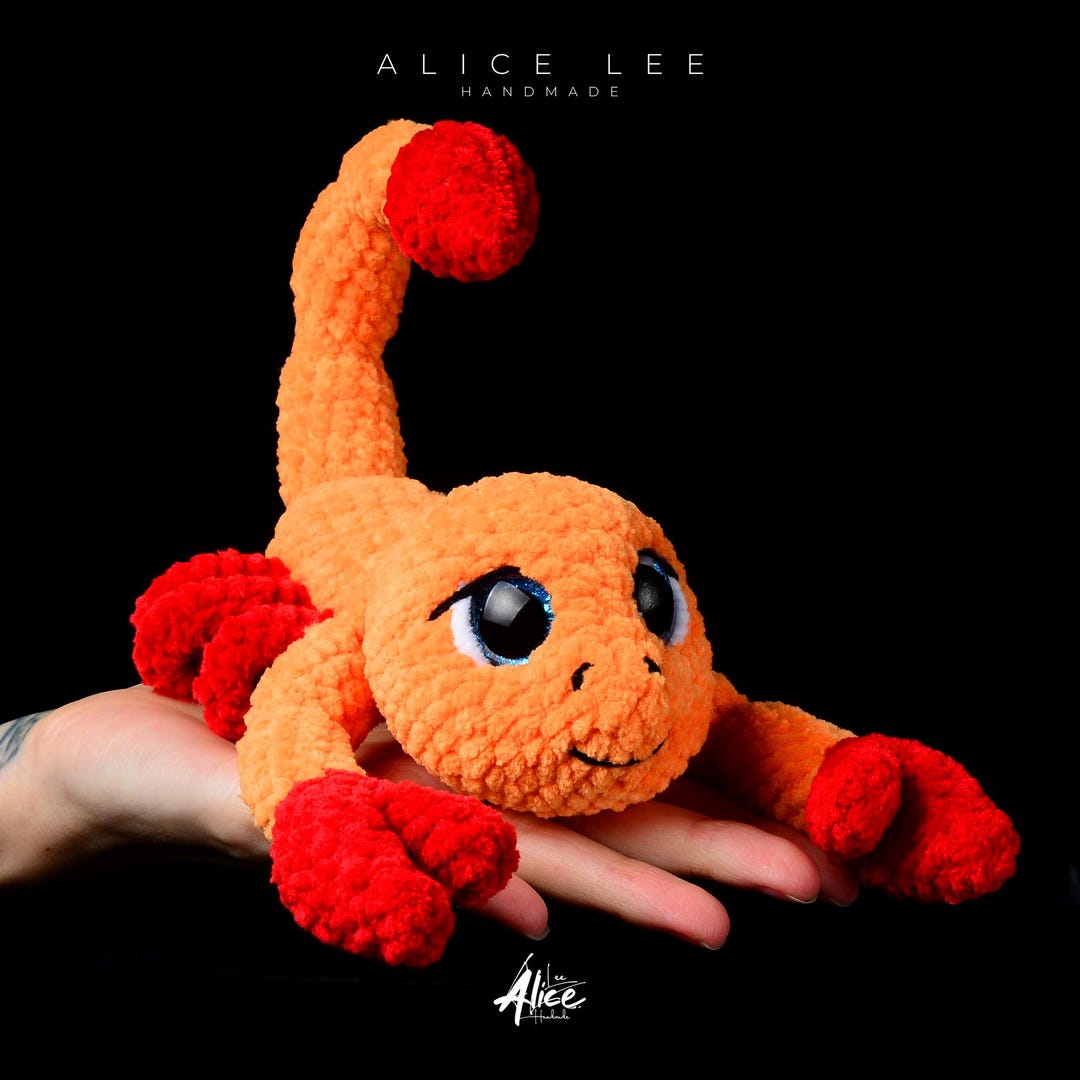 Crochet Scorpion Plush | Handmade Custom Color Stuffed Animal | Kawaii ...