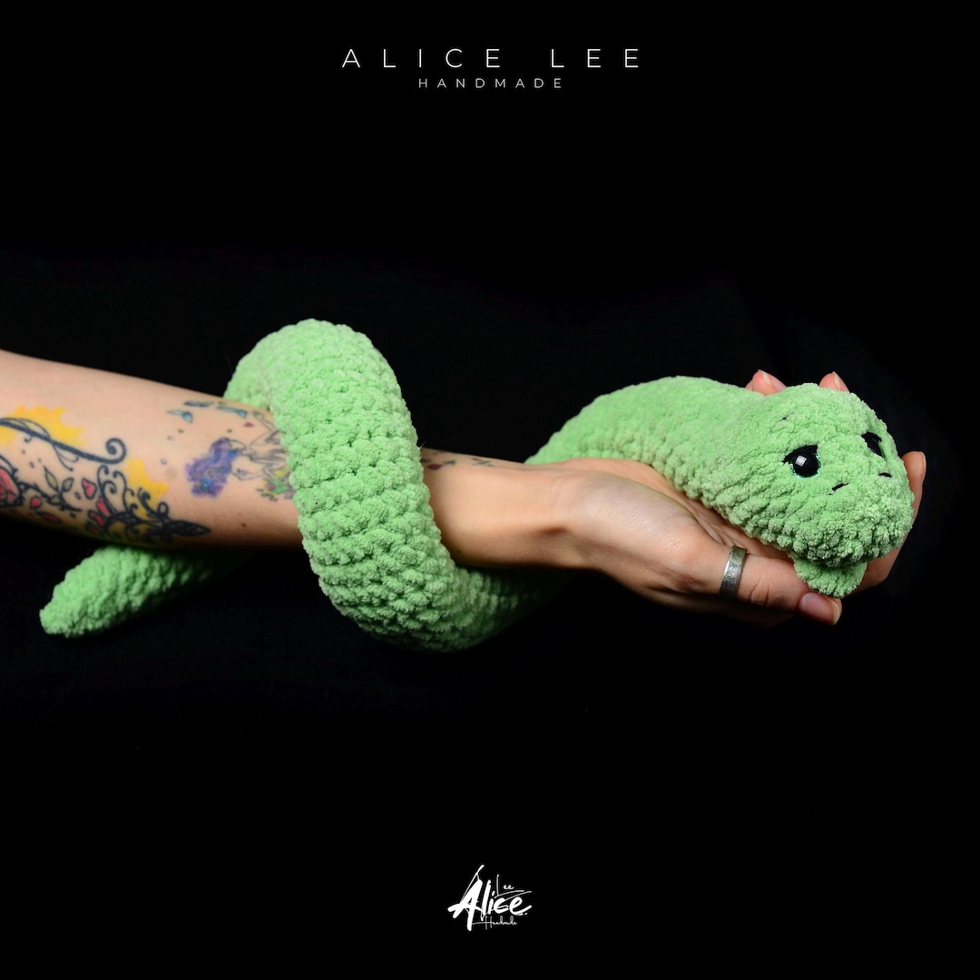 Handmade Crochet Boa Snake 60cm Plush Toy Custom Colors Available ...