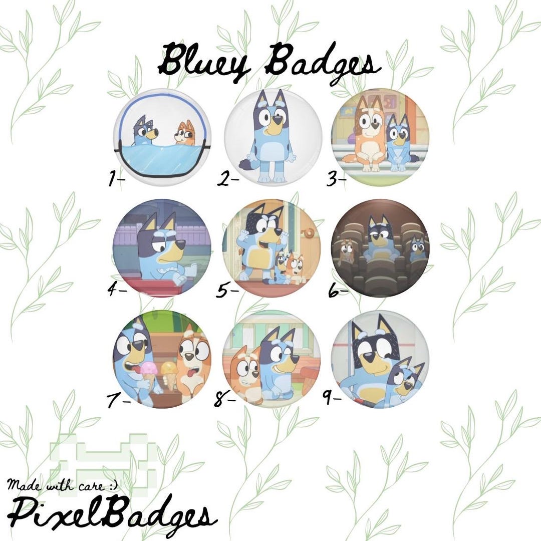 Bluey Button Badge Pin, 25mm1 Inch - Etsy