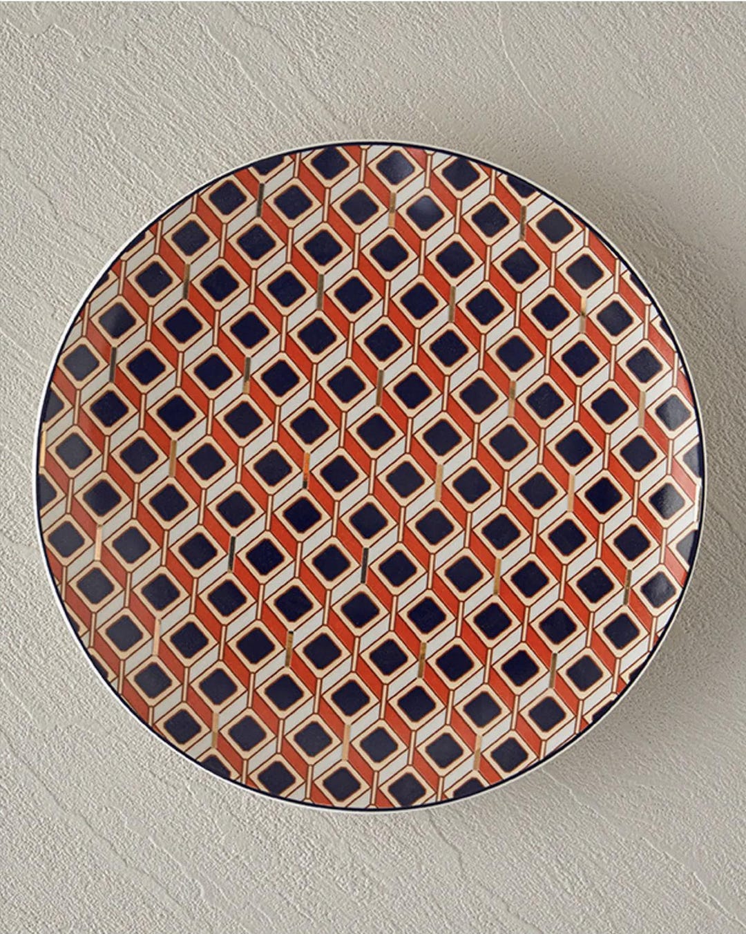 Zennub Modern Cube Bone Porcelain Cake Plate 20 Cm Orange Perfect Gift ...