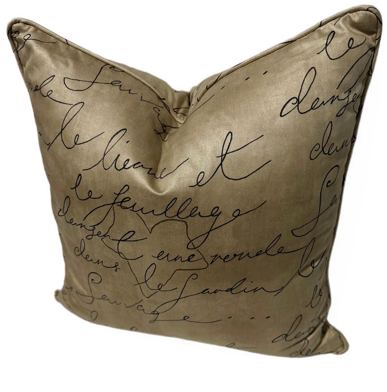 Pair of Pen Pal Parchment Beige Romance French Cursive Writing Design ...