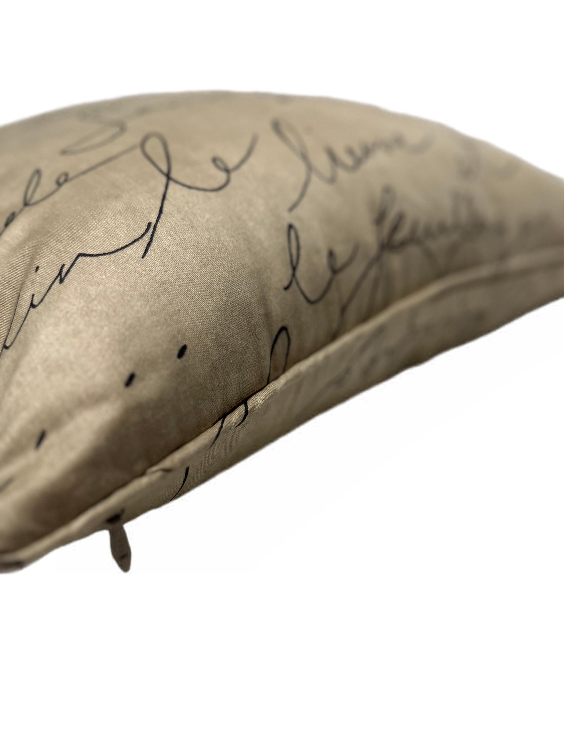 Pair of Pen Pal Parchment Beige Romance French Cursive Writing Design ...