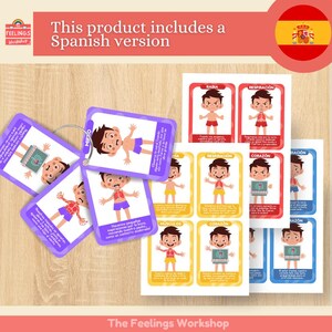 Anatomy of Emotions Flashcards, 16 Printable Feelings Flash Cards, Fear ...