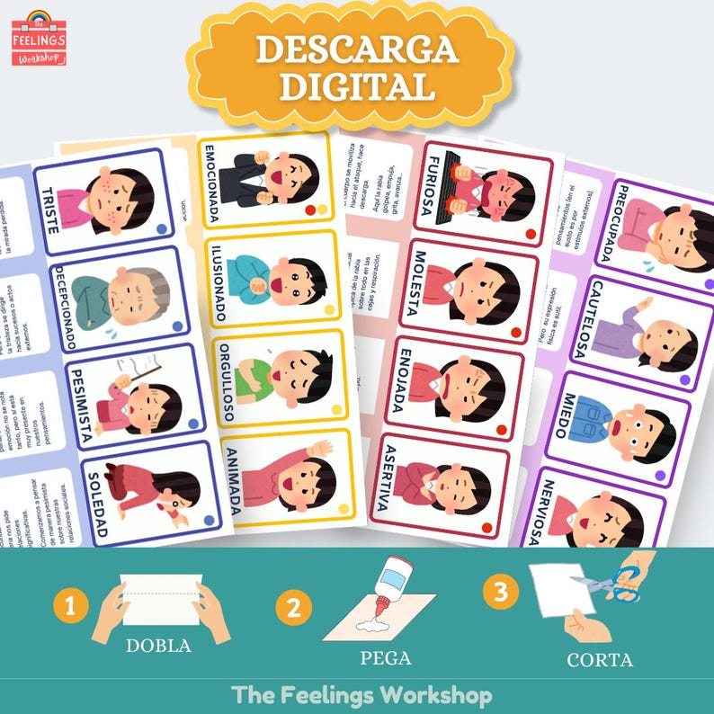 Emotions Flash Cards: Mixed Emotions, Feelings Identification (PDF) - Etsy