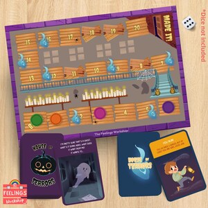 Halloween Board Game for Kids, Fear Coping Mechanisms, Printable Game ...