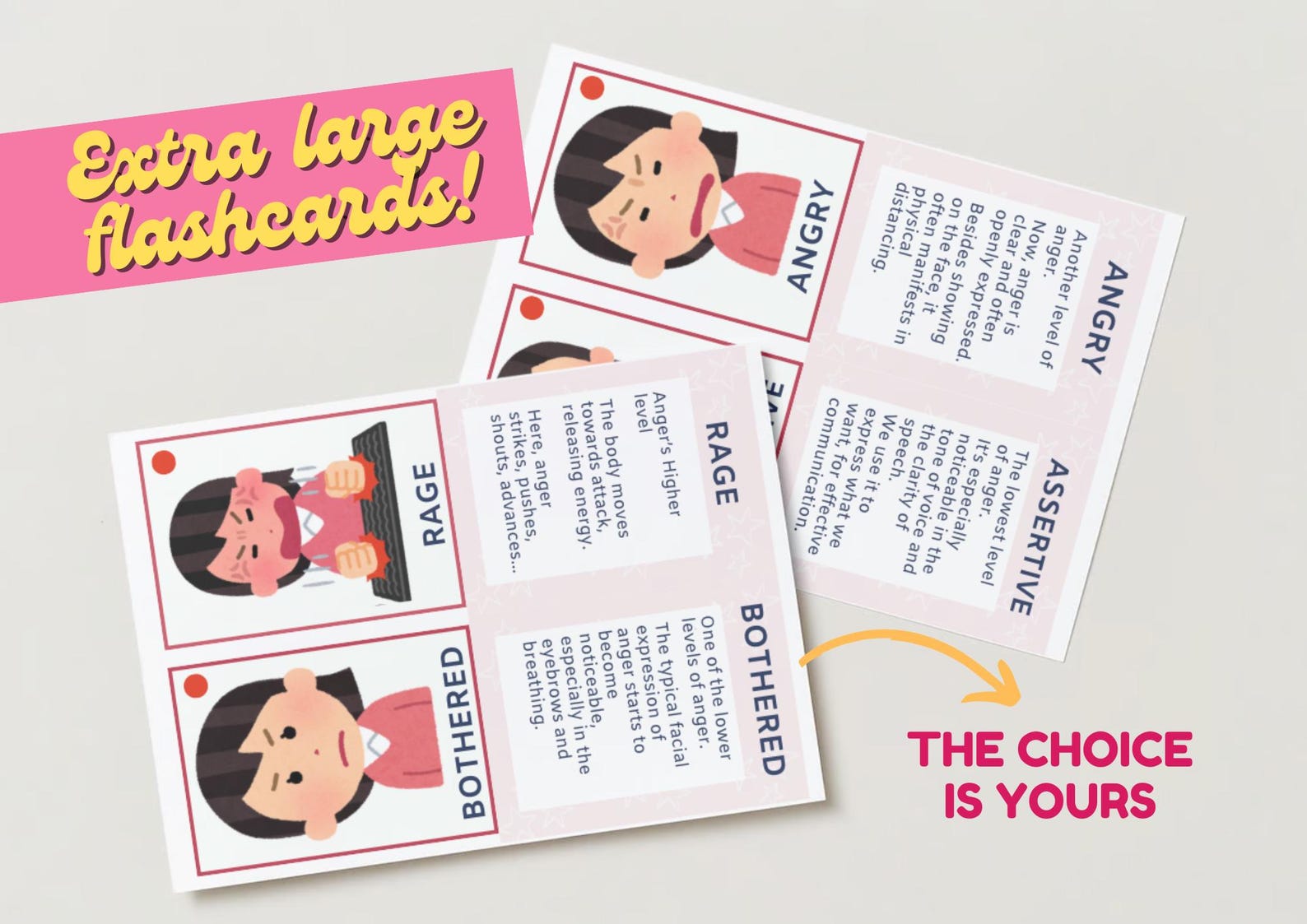 Emotion Flashcards, Easy to Print Cards for Emotional Learning. - Etsy