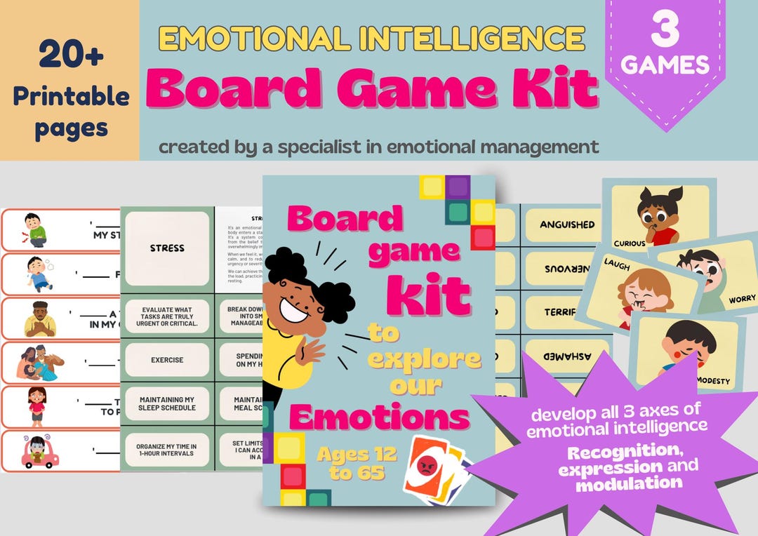 3 Printable Board Games, Emotional Recognition, Expression and ...