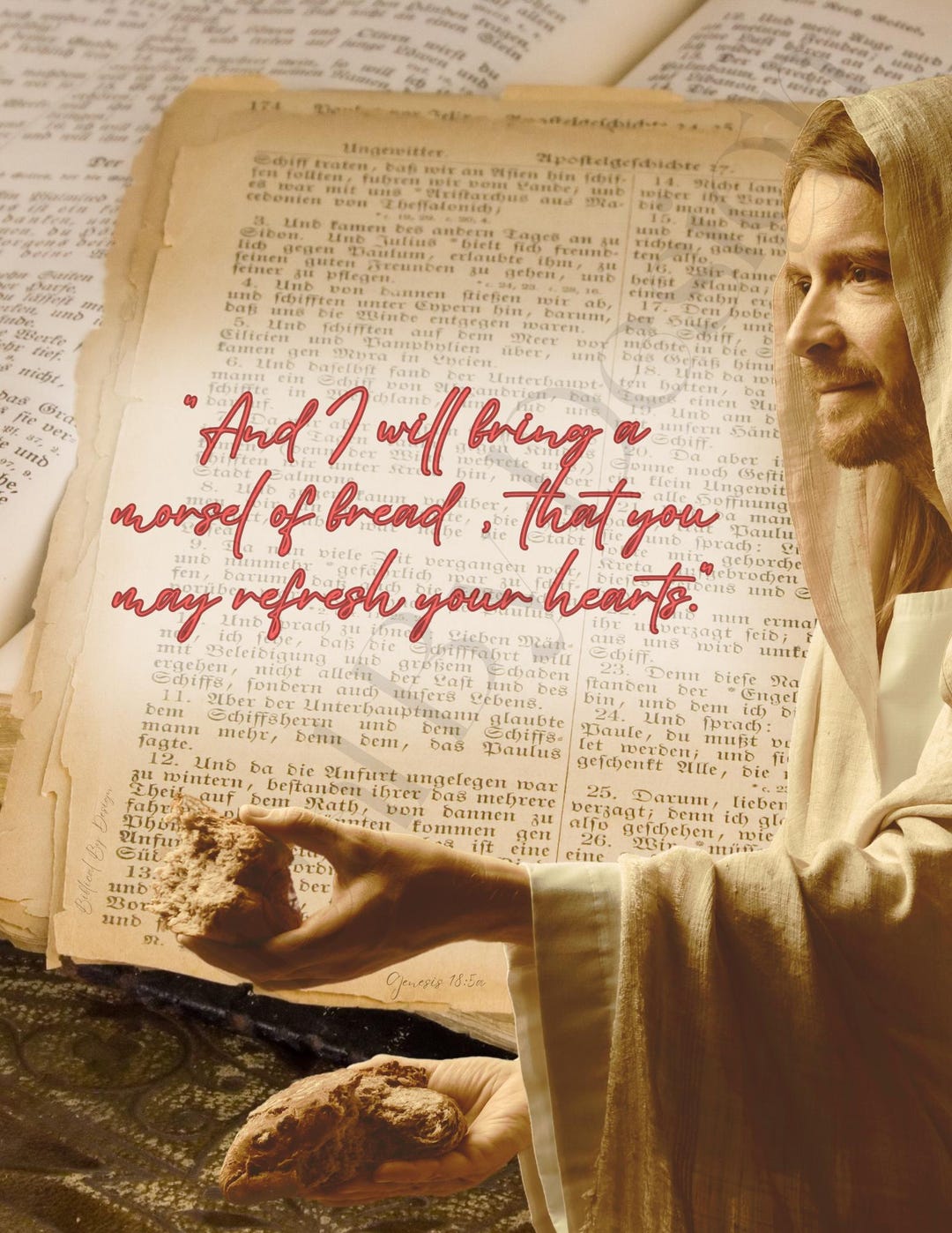 Genesis 18:5 A Morsel of Bread - Etsy