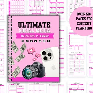 Ultimate Social Media Content Planner, Dateless Calendar, Content ...
