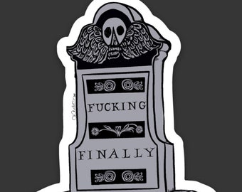 Gravestone Sticker - Etsy