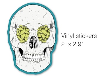 Skull With Hops Beard Ryes Against the Machine Stainless Steel Water ...