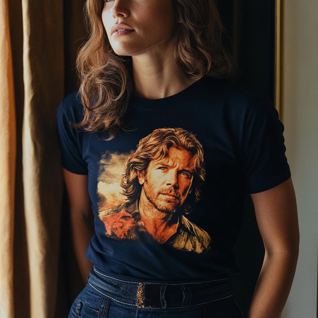 Kris Kristofferson Portrait Navy Blue T-shirt Country Legend Art Tee - Etsy