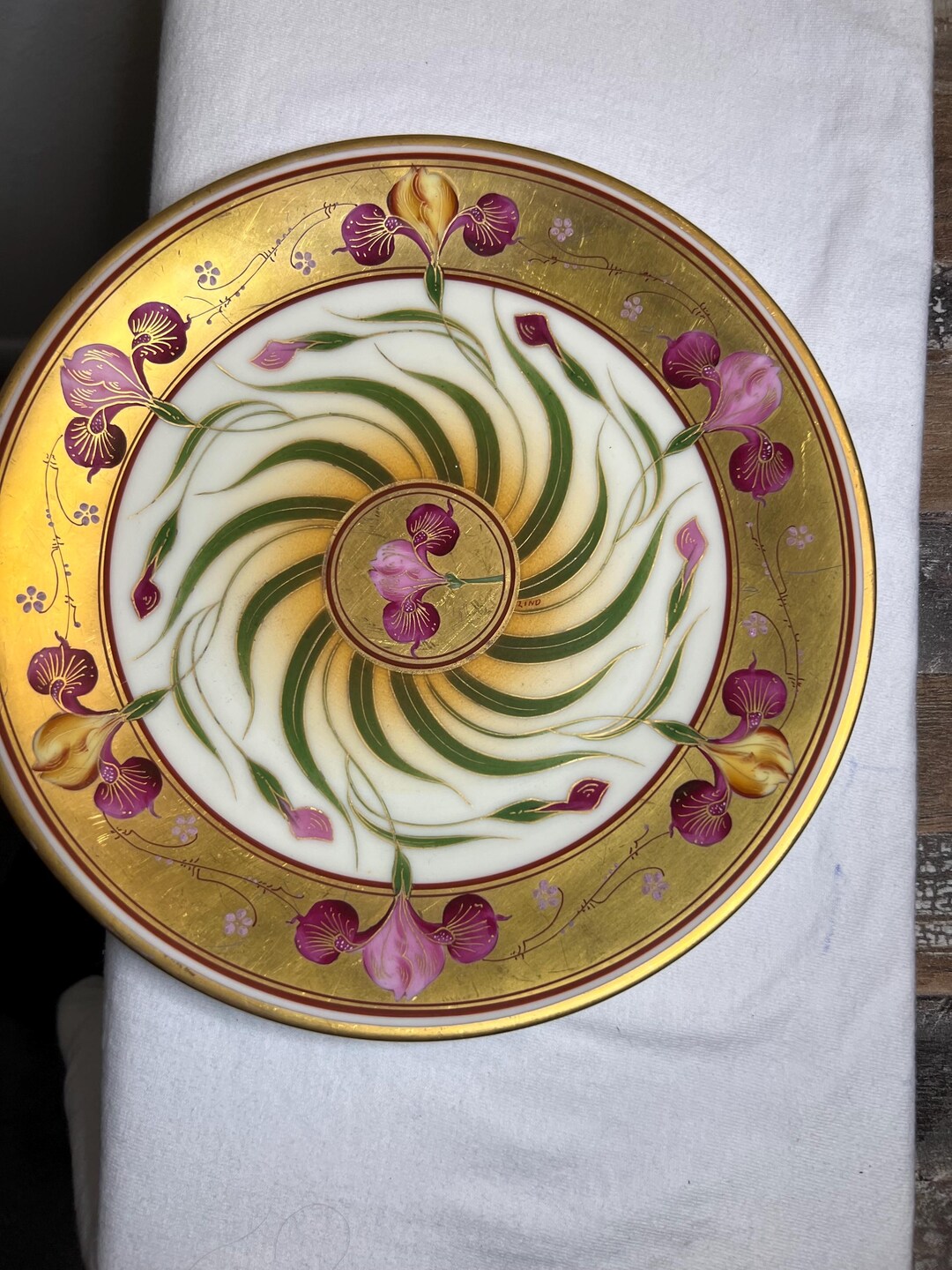 Vintage Pickard Plate Signed - Etsy