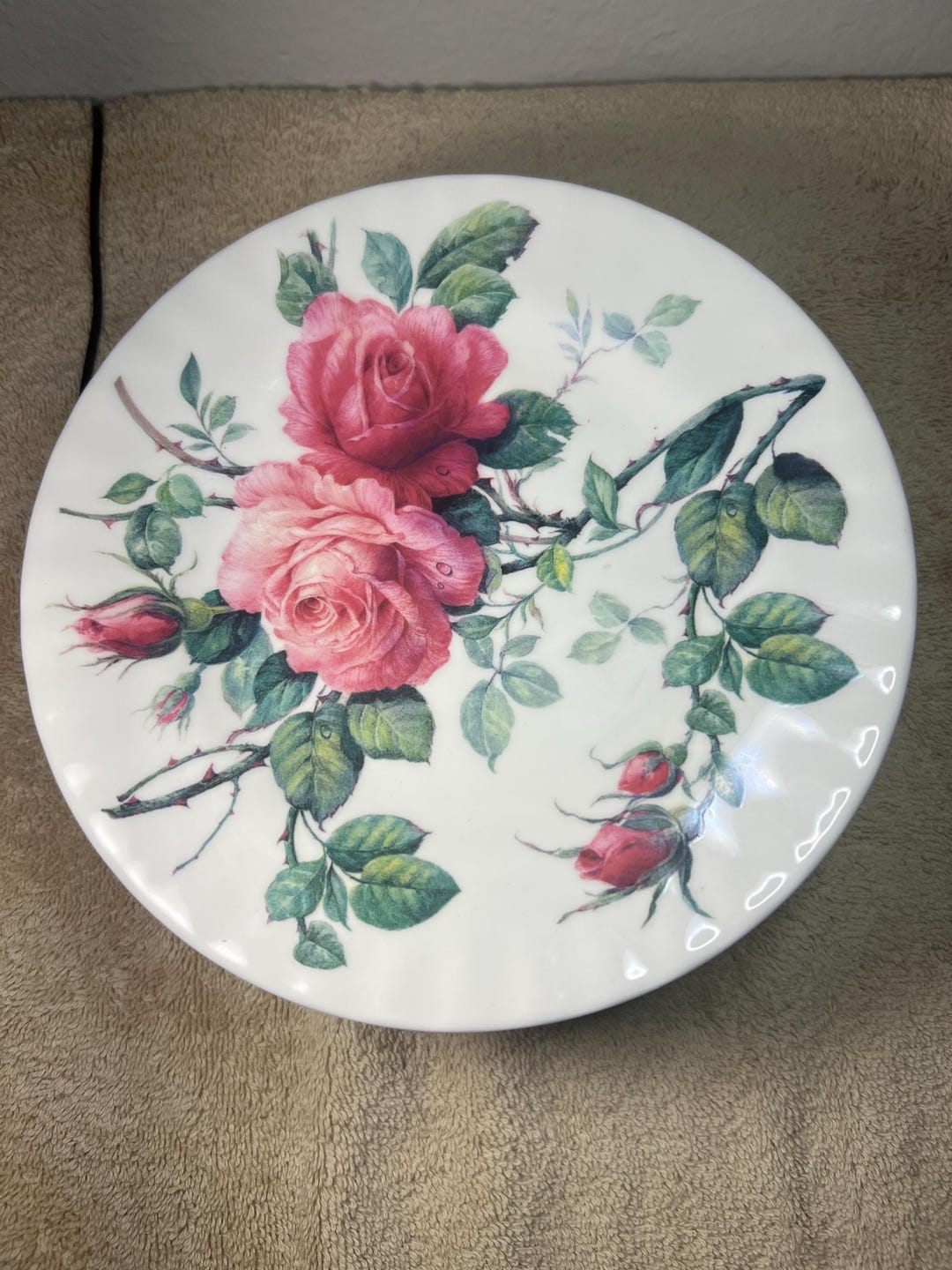 English Rose Plates - Etsy