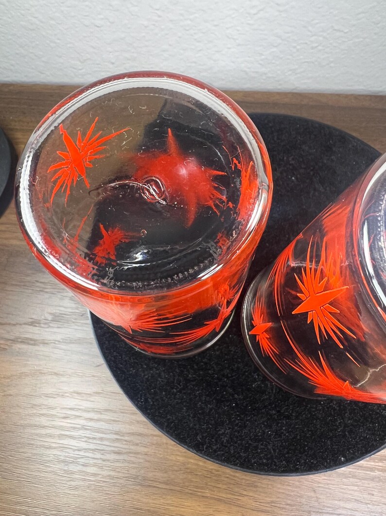 Mid Century Modern Atomic Starburst Bar Ware Set of 2 Glasses - Etsy
