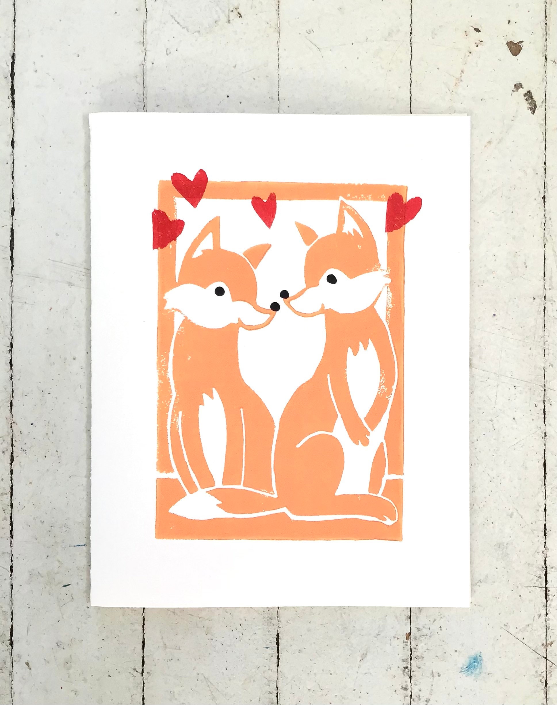 Fox Card "foxes in Love" Wedding, Anniversary, Engagement, or Save the ...