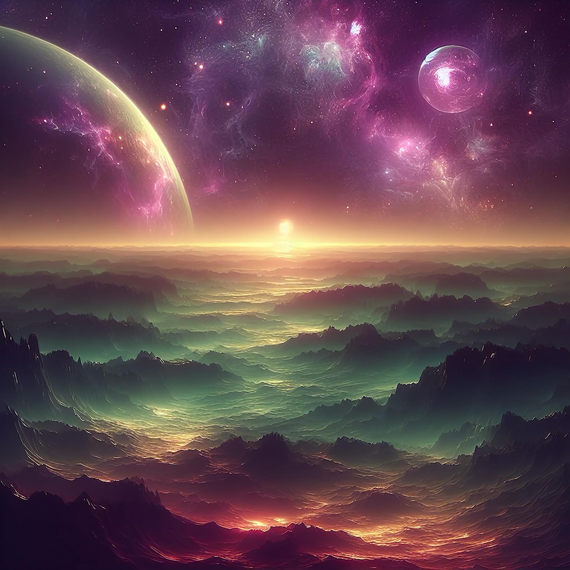 Ai-generated Space Artwork: Cosmic Vistas, Otherworldly Landscapes ...