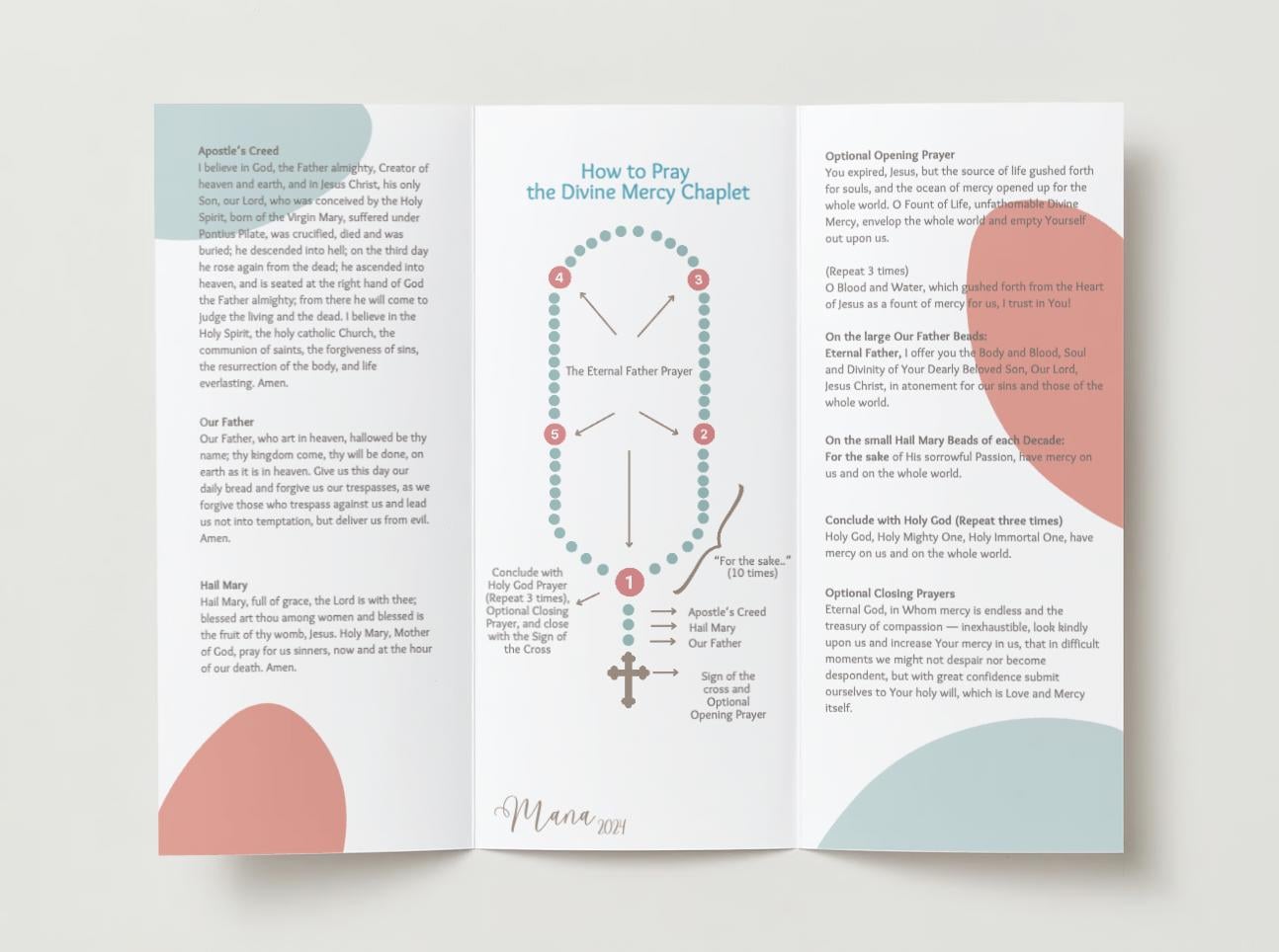 Printable Divine Mercy Chaplet Pamphlet- Digital - How to Pray Divine ...