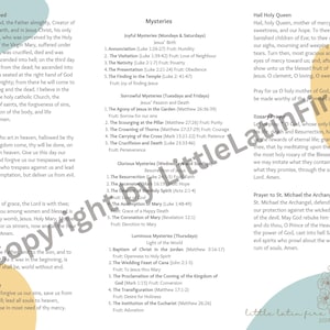 Printable Holy Rosary Pamphlet- Digital - How to Pray the Rosary - All ...